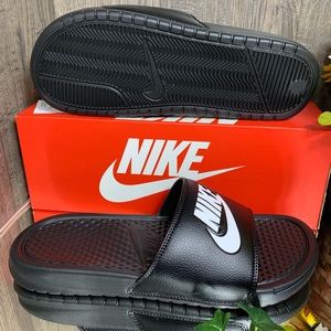 Nike | Shoes | Nike Benassi Jdi Mens Size 9 Blackwhite Flipfl | Poshmark